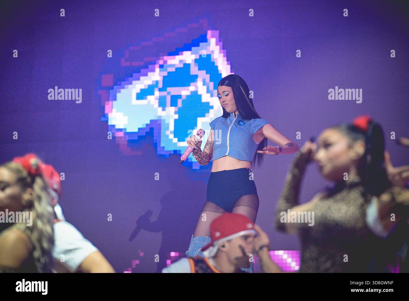 The Italian rapper Anna Pepe better known as Anna performs live at ...