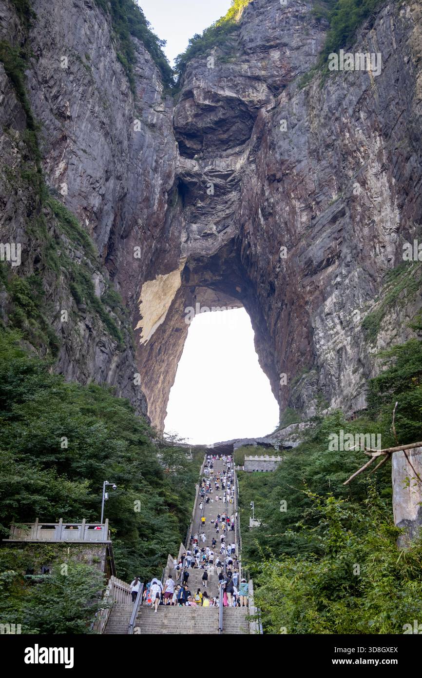 The Heaven's Gate of Tianmen Mountain National Park with a 999-step ...