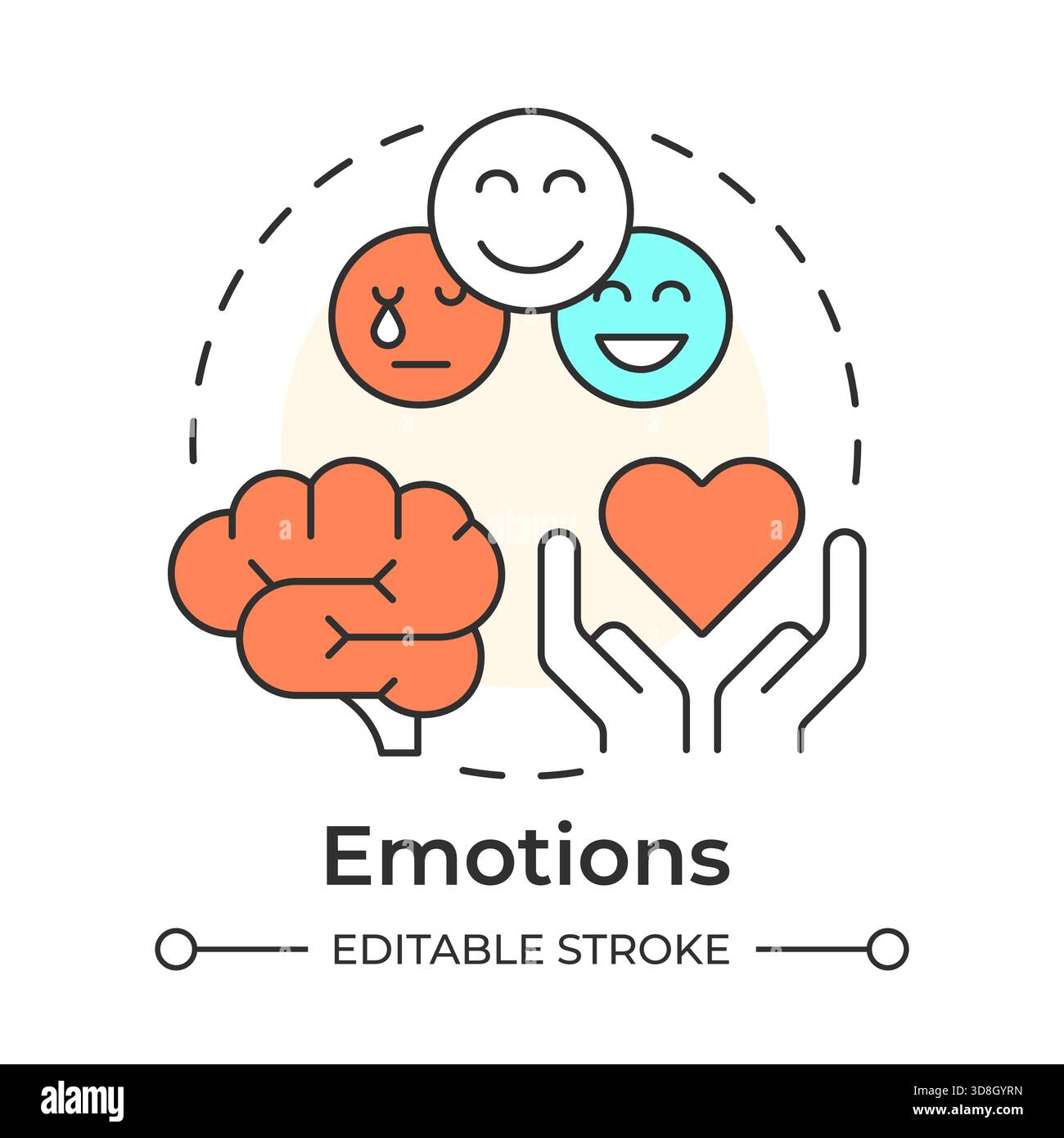 Emotions multi color concept icon Stock Vector Image & Art - Alamy