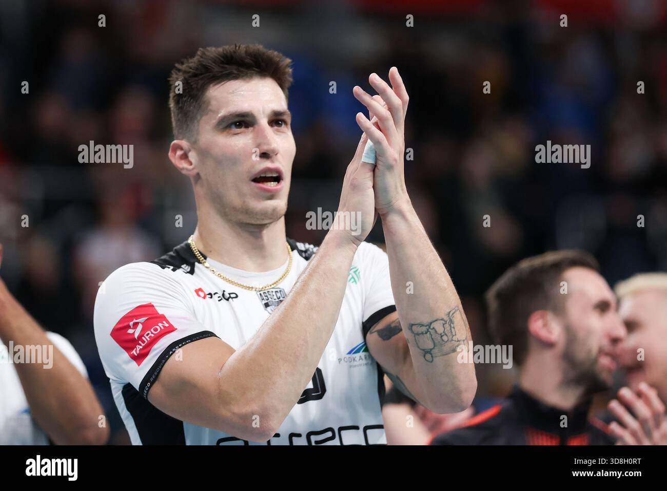 Klemen Cebulj of Asseco Resovia seen during the PlusLiga. Volleyball ...