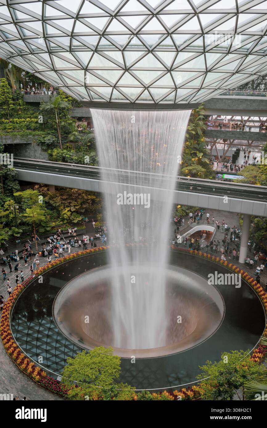 Changi Airport Jewel, worlds largest indoor water fountain Stock Photo ...
