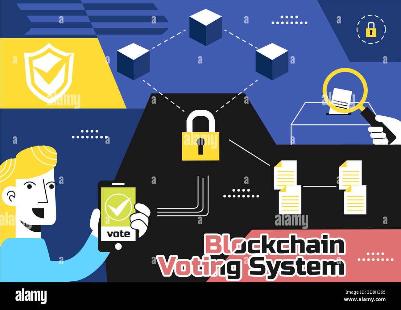 Secure ledger Stock Vector Images - Alamy