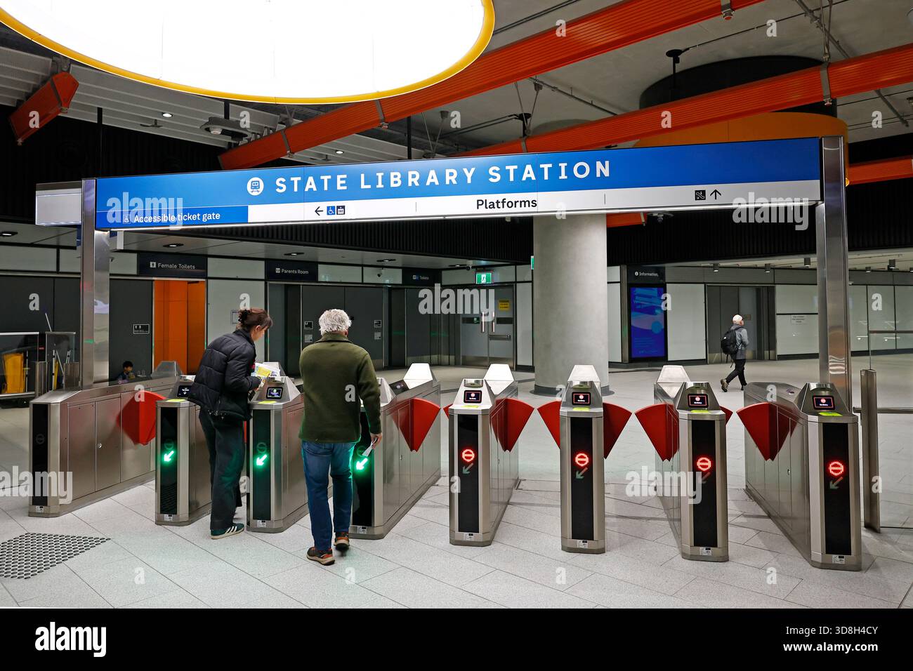 People are seen at State Library Station in Melbourne, Monday, December ...