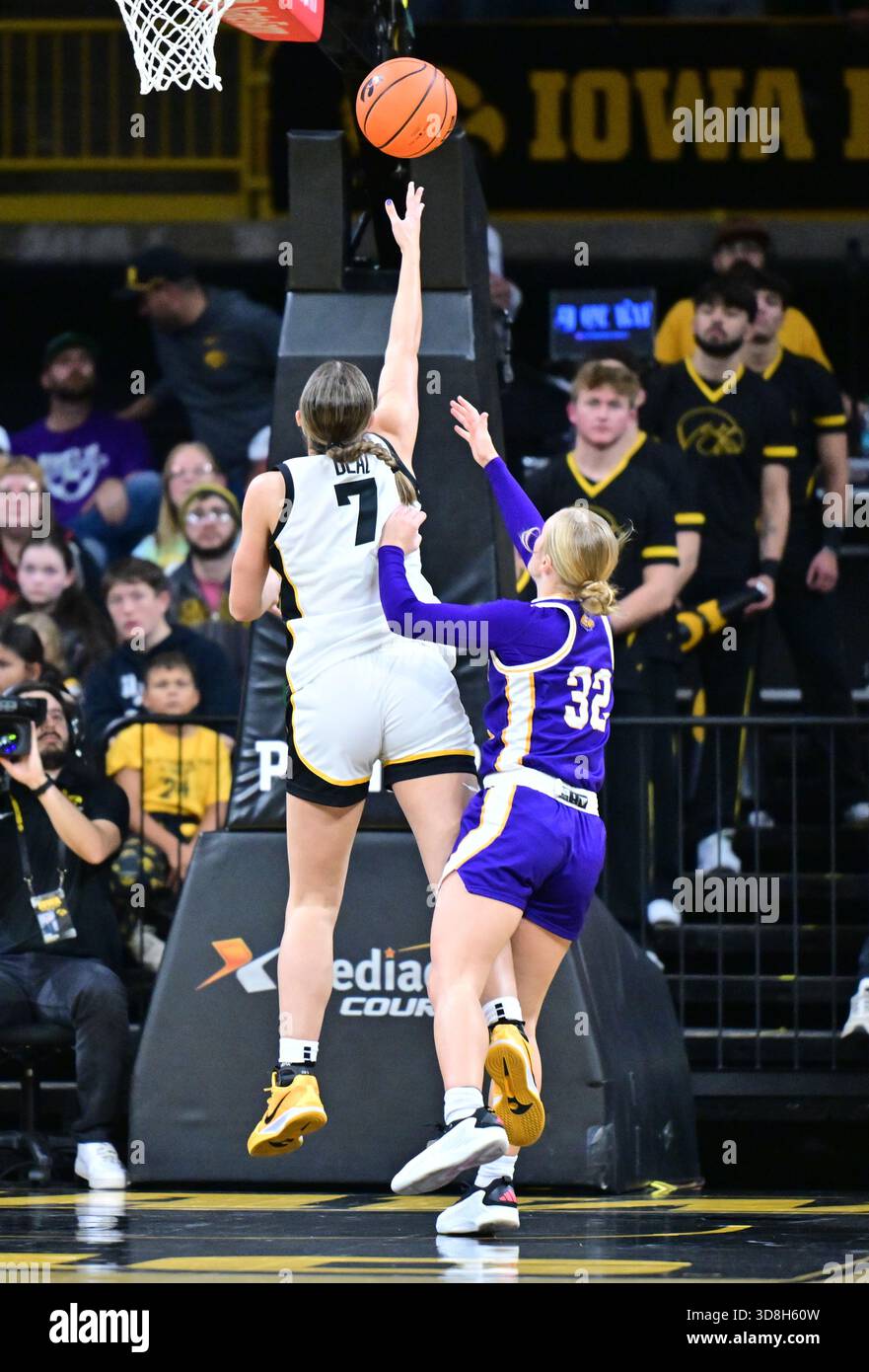 IOWA CITY, IA - NOVEMBER 26: Iowa guard Addie Deal (7) puts up a shot ...