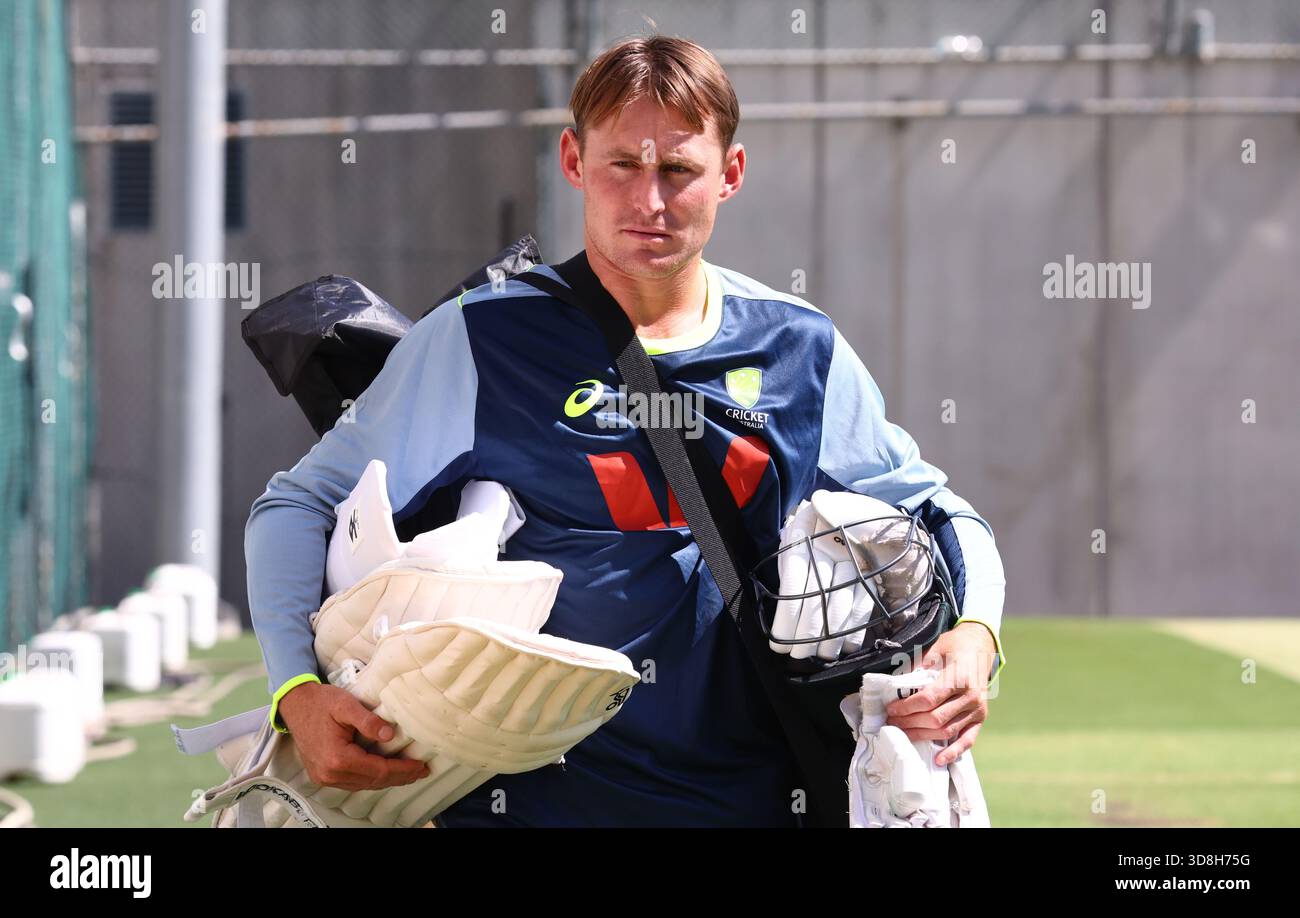 Marnus Labuschagne during an Australian Cricket Team training session ...