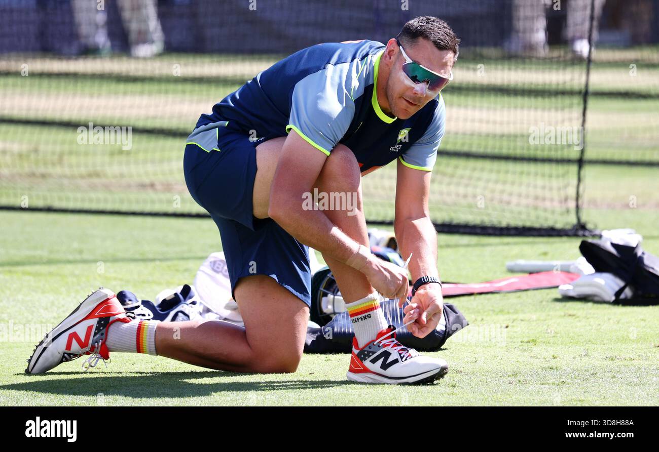 Scott Boland during an Australian Cricket Team training session at The ...