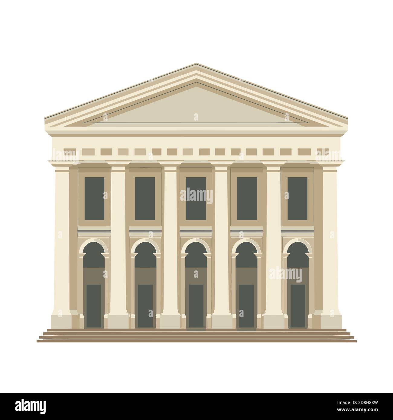 Triangular portico Stock Vector Images - Alamy