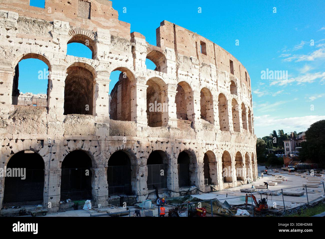 An exterior view of The Colosseum of Rome in Rome, Italy on November 27 ...