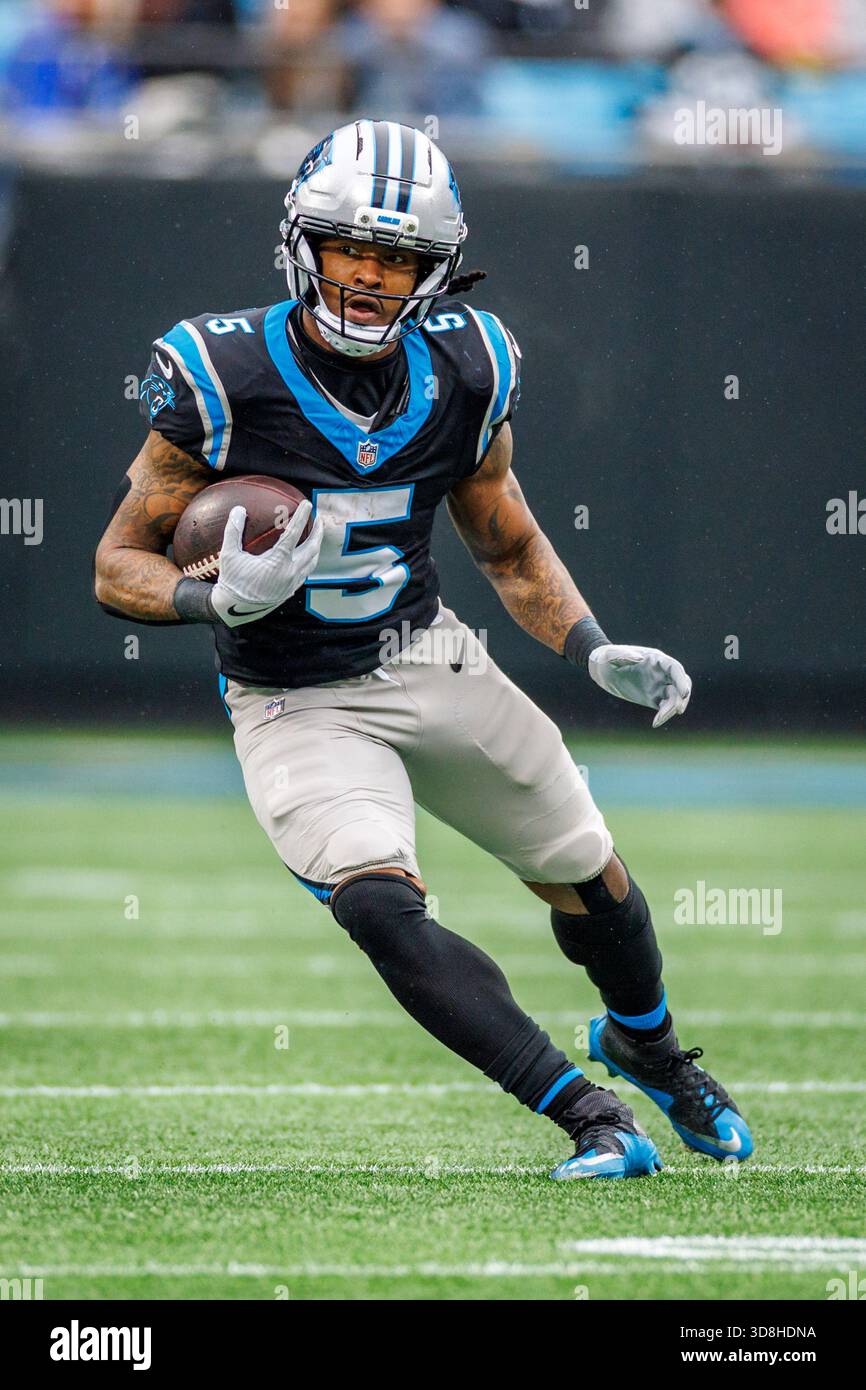 Carolina Panthers running back Rico Dowdle (5) runs the ball during an ...