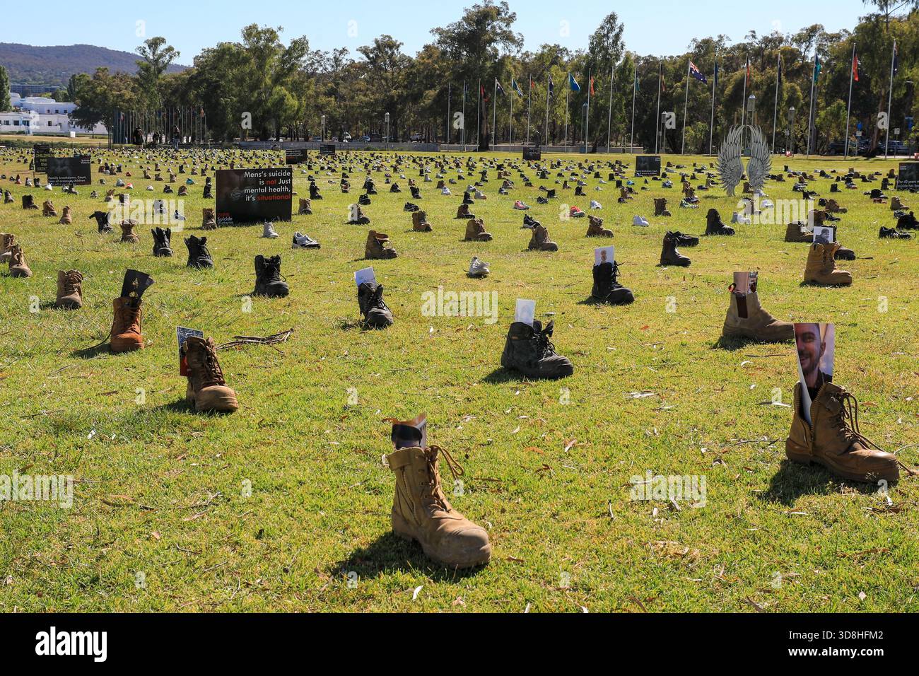 Zero Suicide Awareness display in Canberra Stock Photo - Alamy
