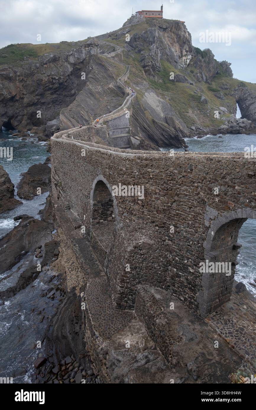 View from above to an ancient bridge built of stones to Hermitage of ...