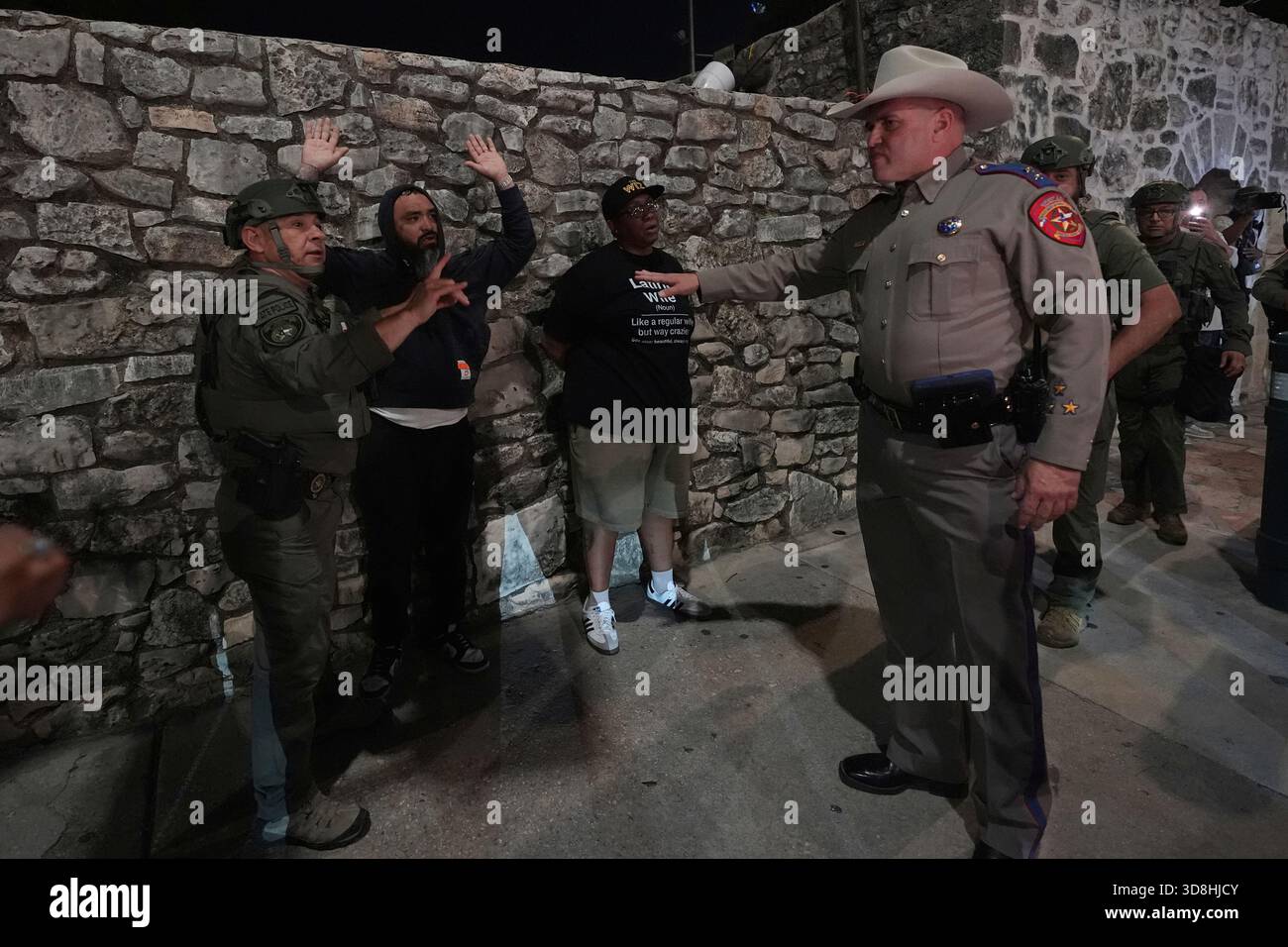 People protesting immigration enforcement are detained by Texas state ...