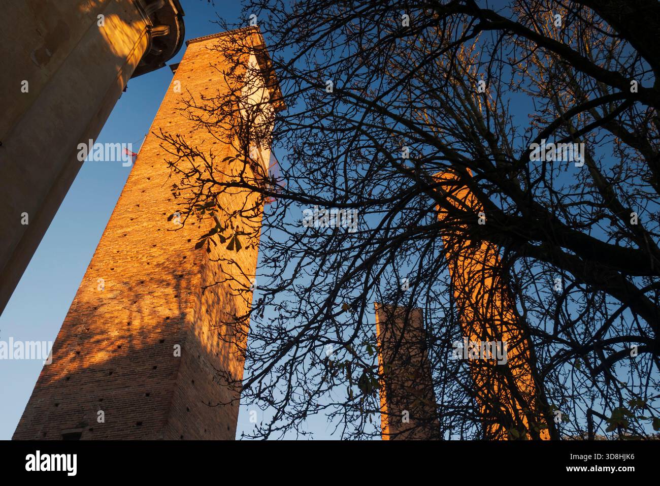 Pavia Medieval Towers village city Italy Italian characteristic square ...
