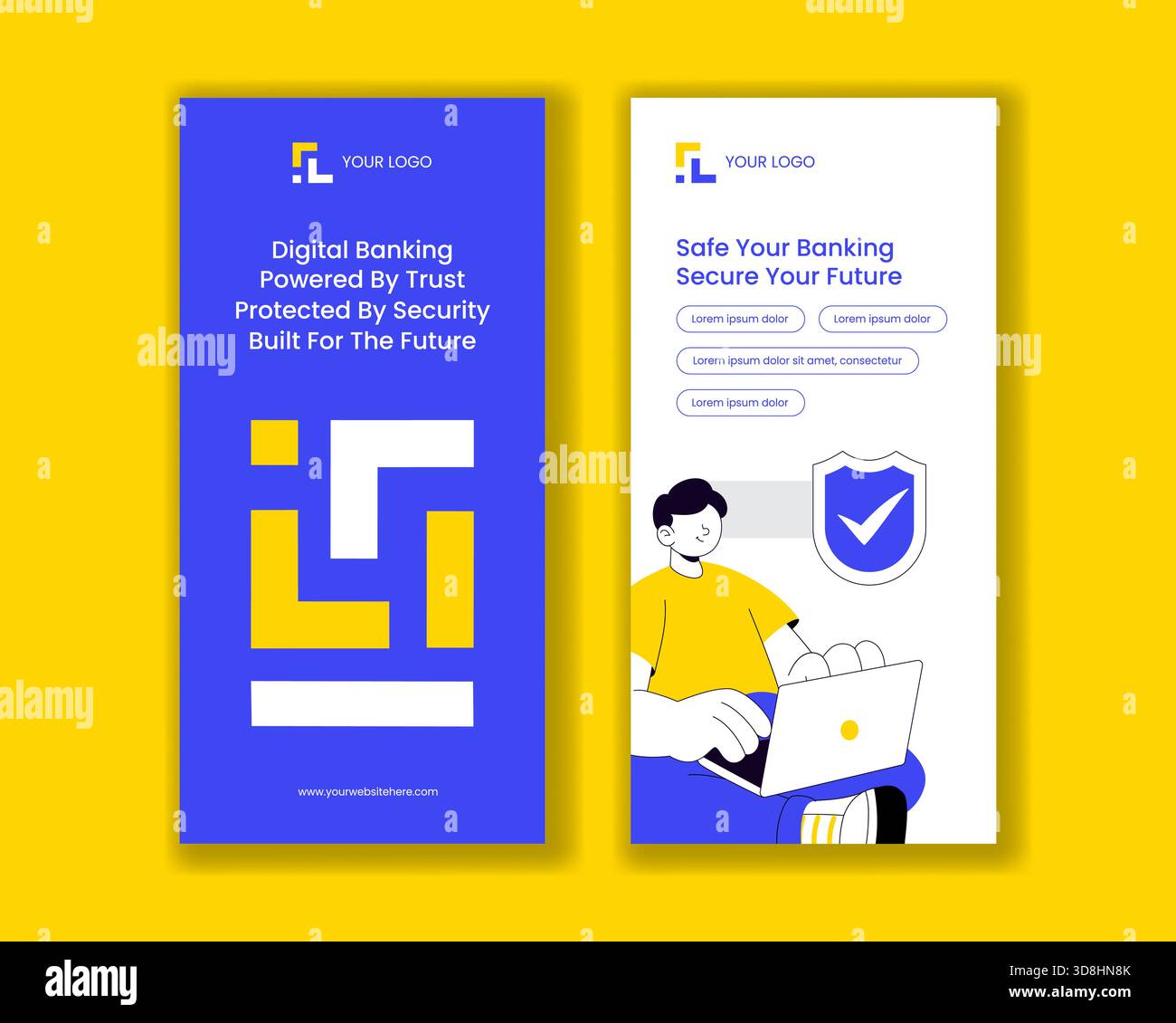 Digital banking security vertical Stock Vector Images - Alamy