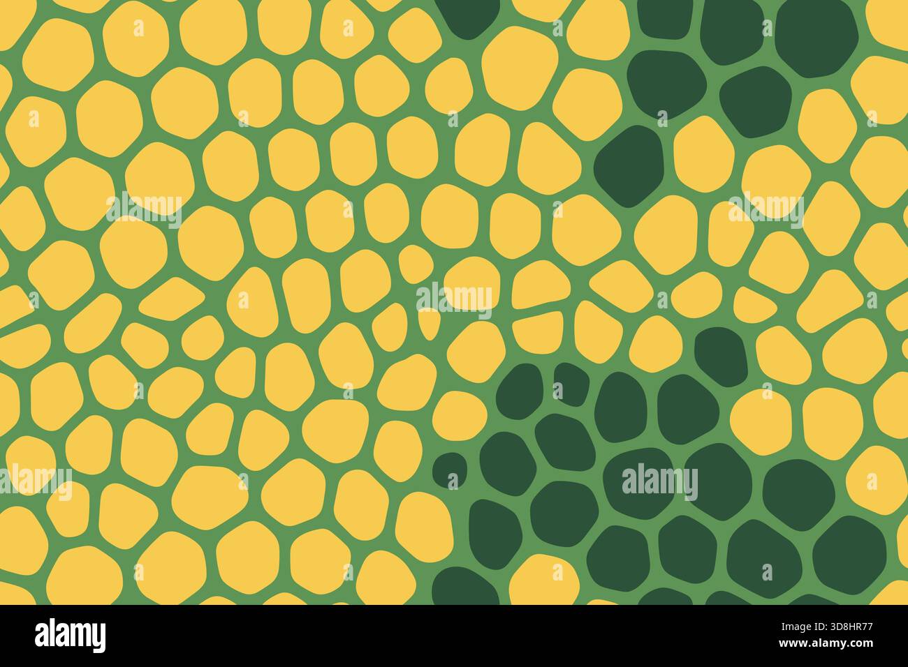 Seamless Organic green and yellow shapes forming a scale-like pattern ...