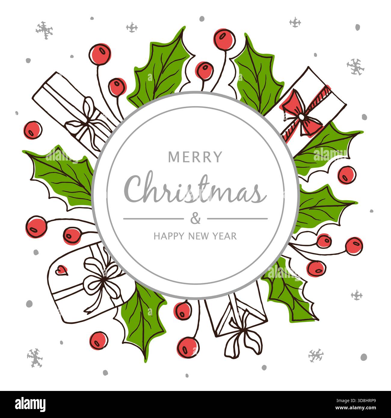 Round frame gift boxes Stock Vector Images - Alamy