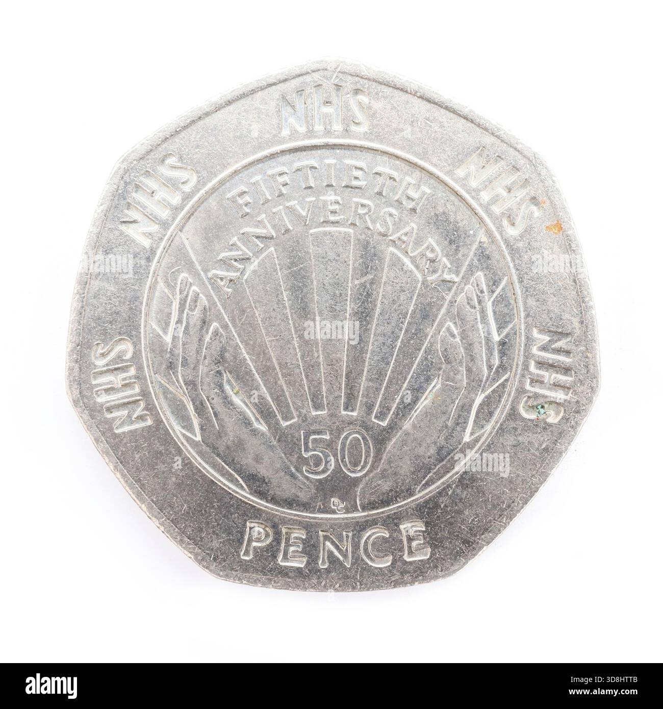 1998 UK 50 pence (50p) coin commemorating the 50th anniversary of the ...