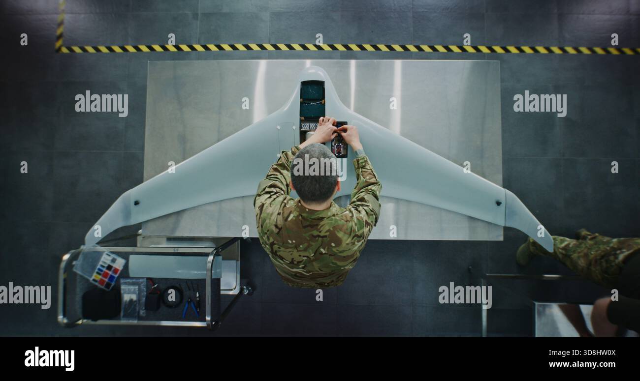 Aerial top view engineer man hi-res stock photography and images - Alamy