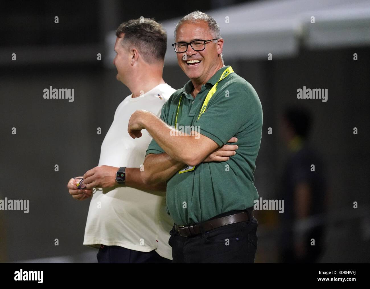 CEO of the ECB, Richard Gould (right) during a nets session at The ...