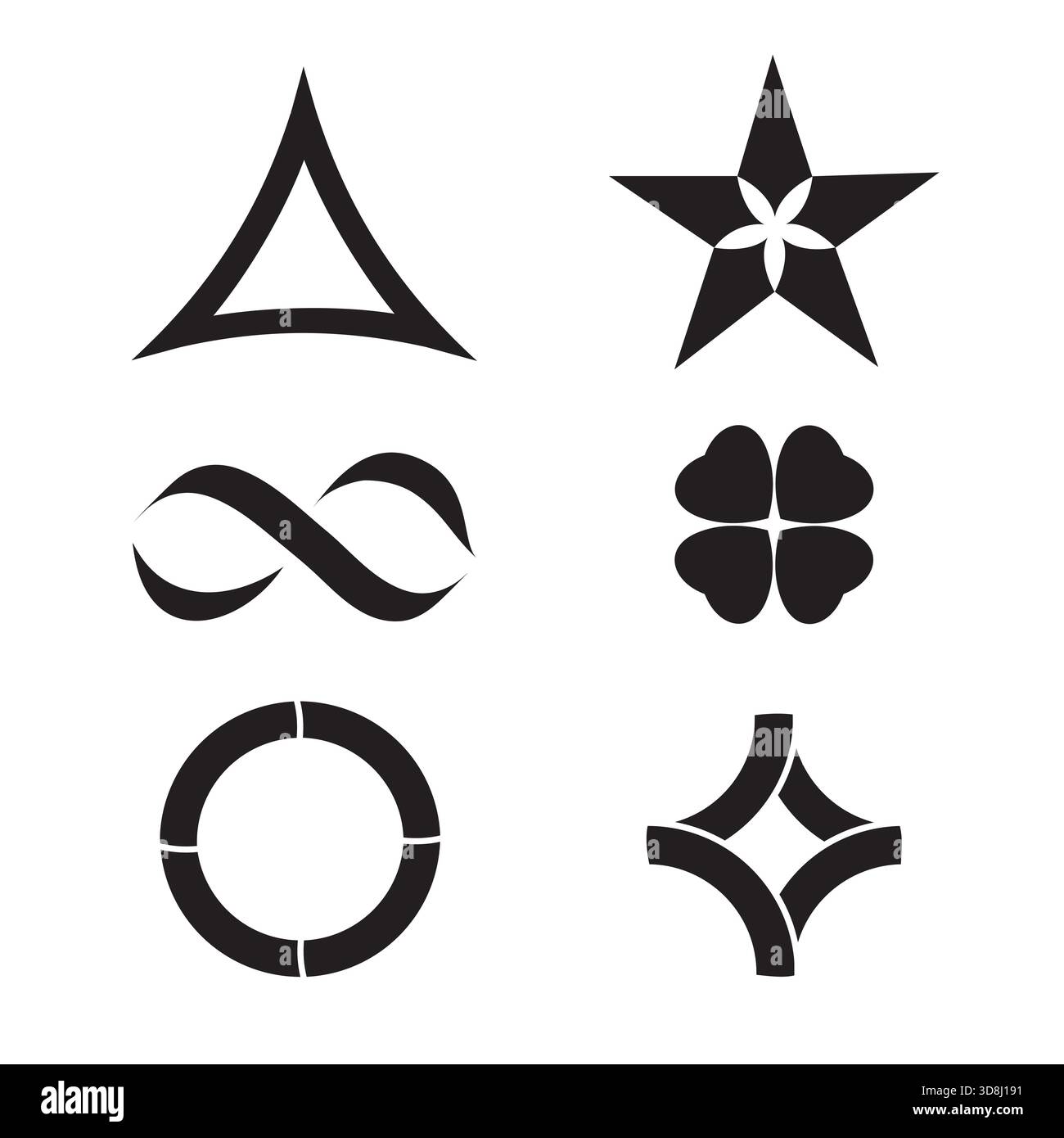 Black abstract symbols Stock Vector Images - Alamy