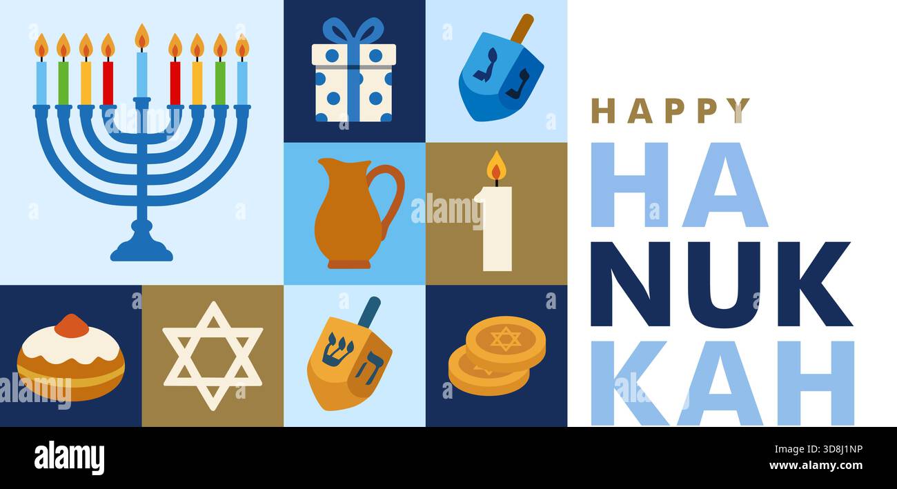 Happy hanukkah modern web hi-res stock photography and images - Alamy