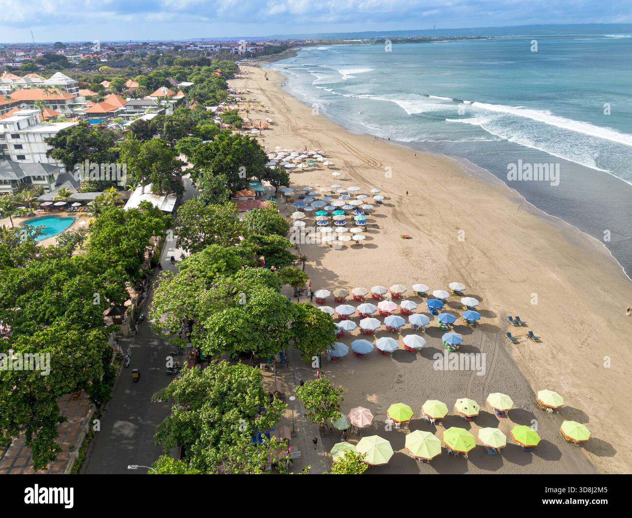 Aerial view of Legian Beach in Bali, Indonesia Stock Photo - Alamy