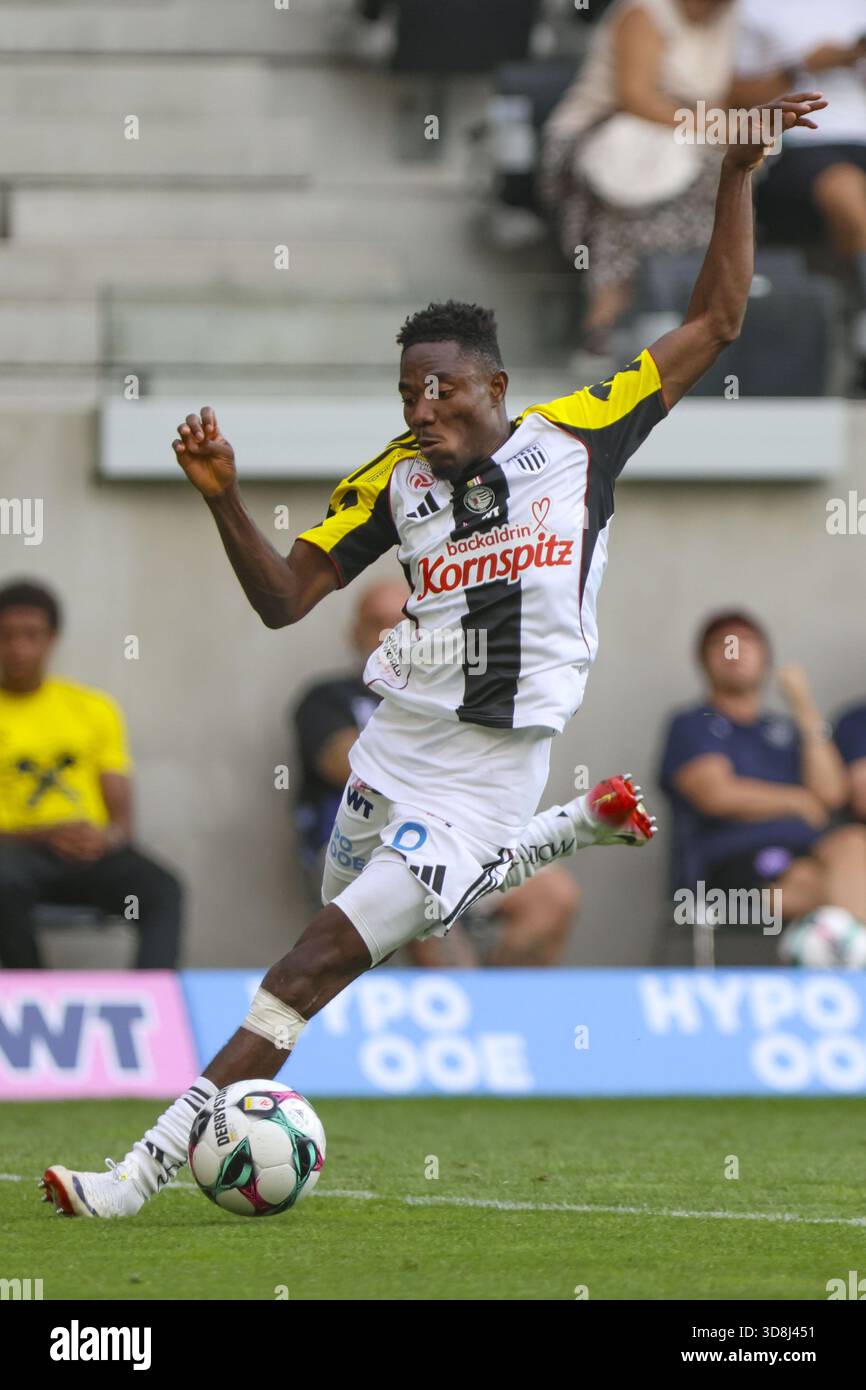 LINZ, AUSTRIA - AUGUST 17: Moses Usor of LASK during the Admiral ...