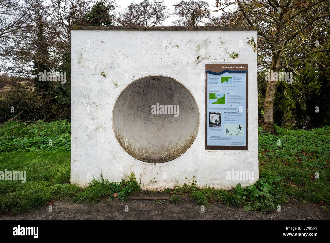 Hythe, November 29th 2025: Model of an acoustic mirror at Palmarsh ...