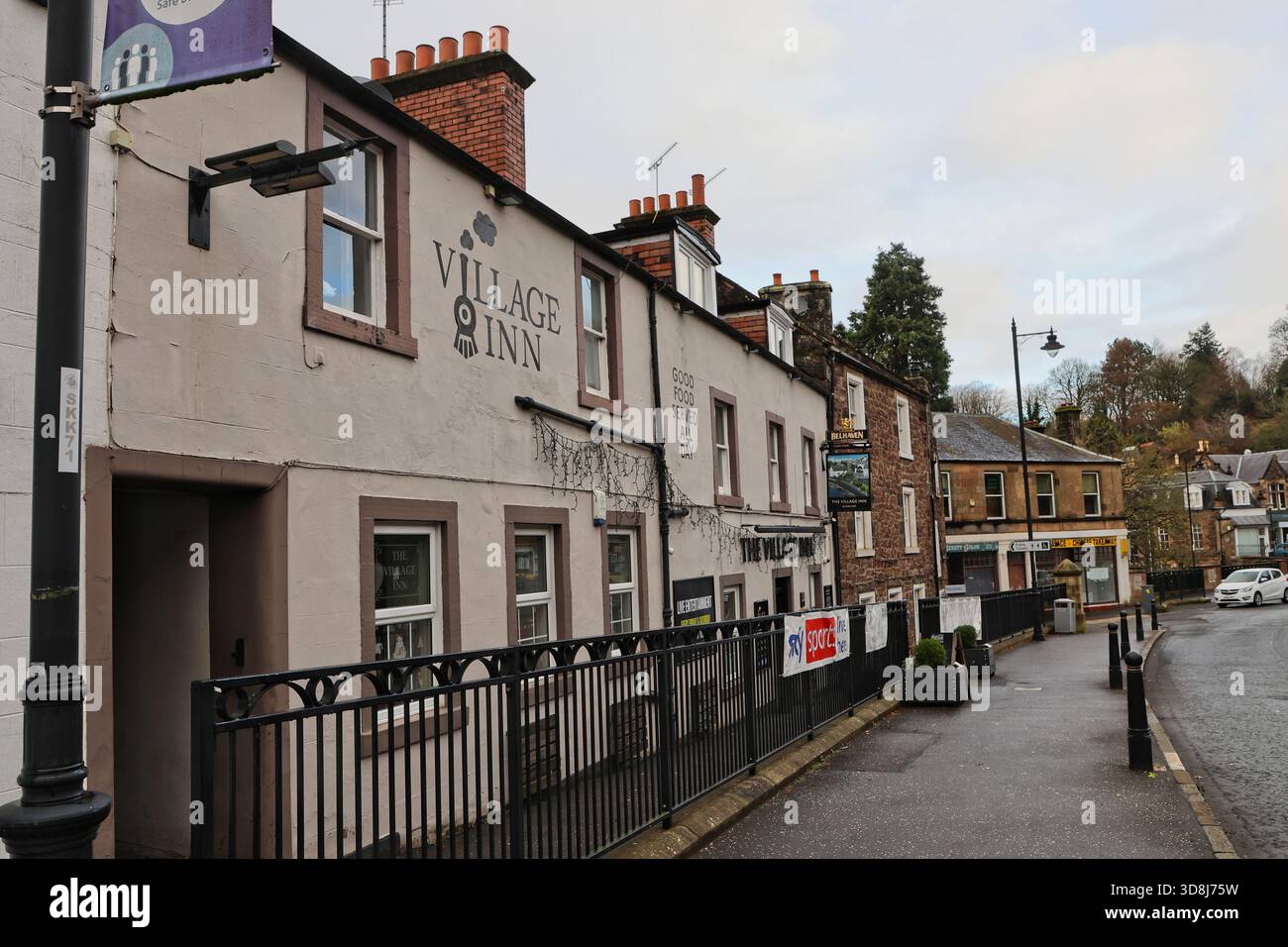 Exterior of The Village Inn pub Dunblane Scotland November 2025 Stock ...