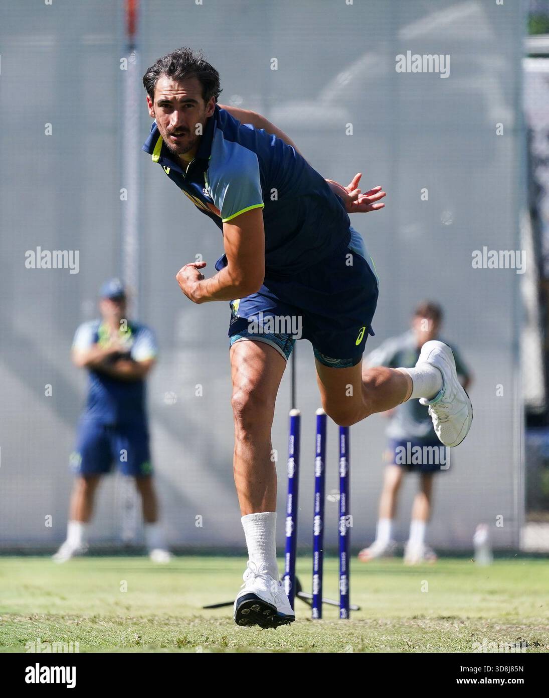 Australia’s Mitchell Starc during a nets session at The Gabba, Brisbane ...