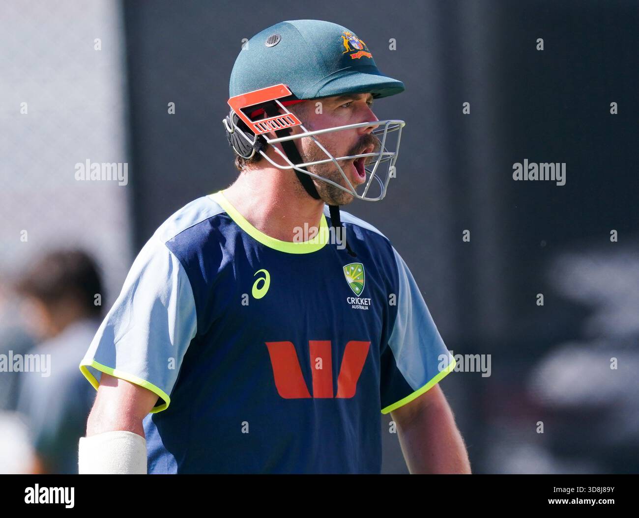 Australia’s Travis Head during a nets session at The Gabba, Brisbane ...