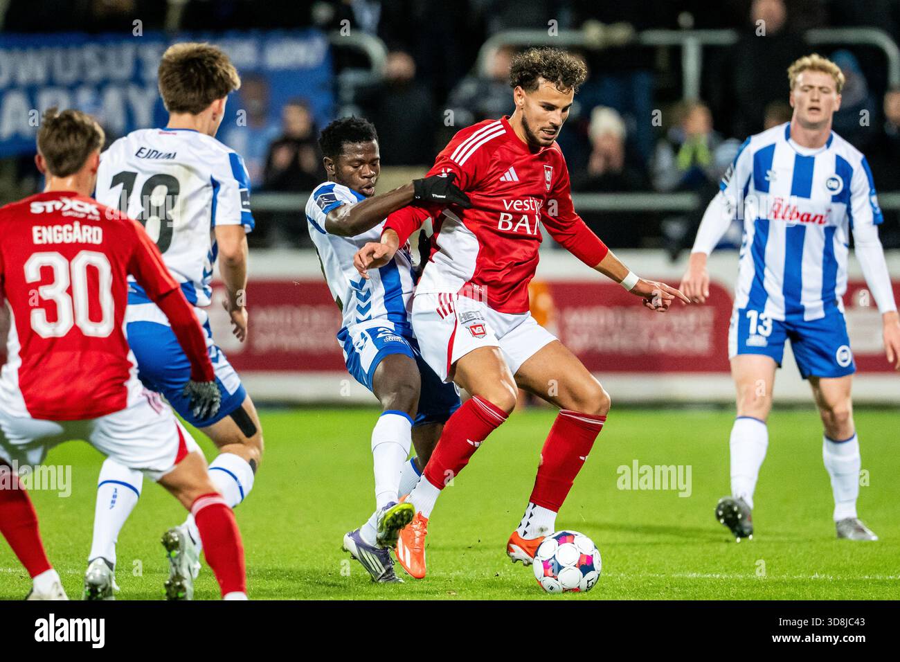 Odense, Denmark. 30th, November 2025. Amin Chiakha (29) of Vejle BK ...