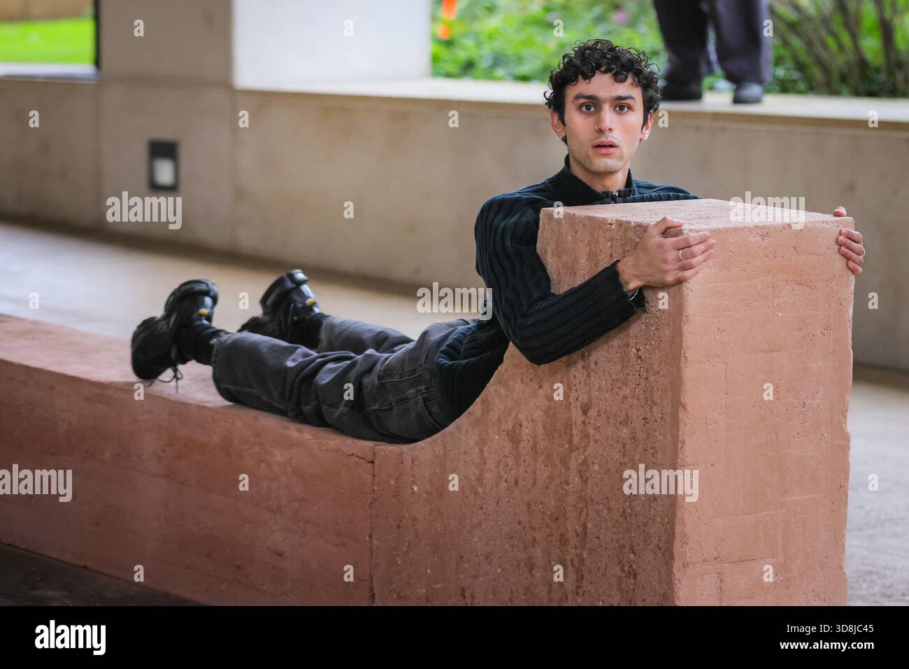 London, UK. 01st Dec, 2025. Dancers create movement around the forms of ...