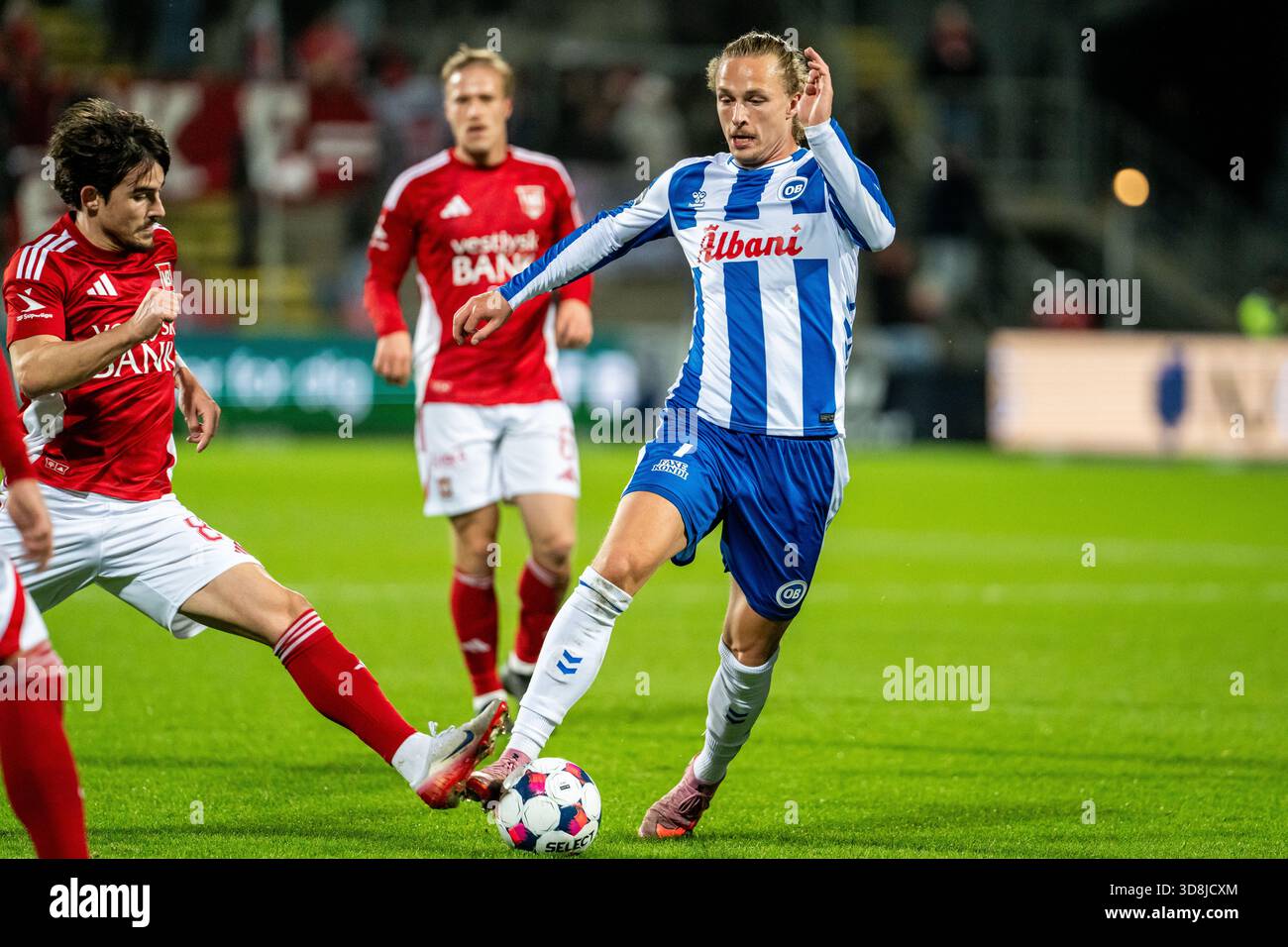 Odense, Denmark. 30th, November 2025. Fiete Arp (7) of Odense BK seen ...