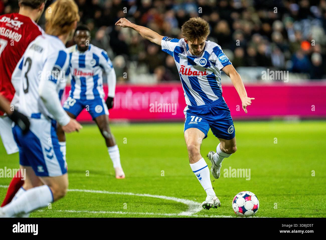 Odense, Denmark. 30th, November 2025. Max Ejdum (18) of Odense BK ...