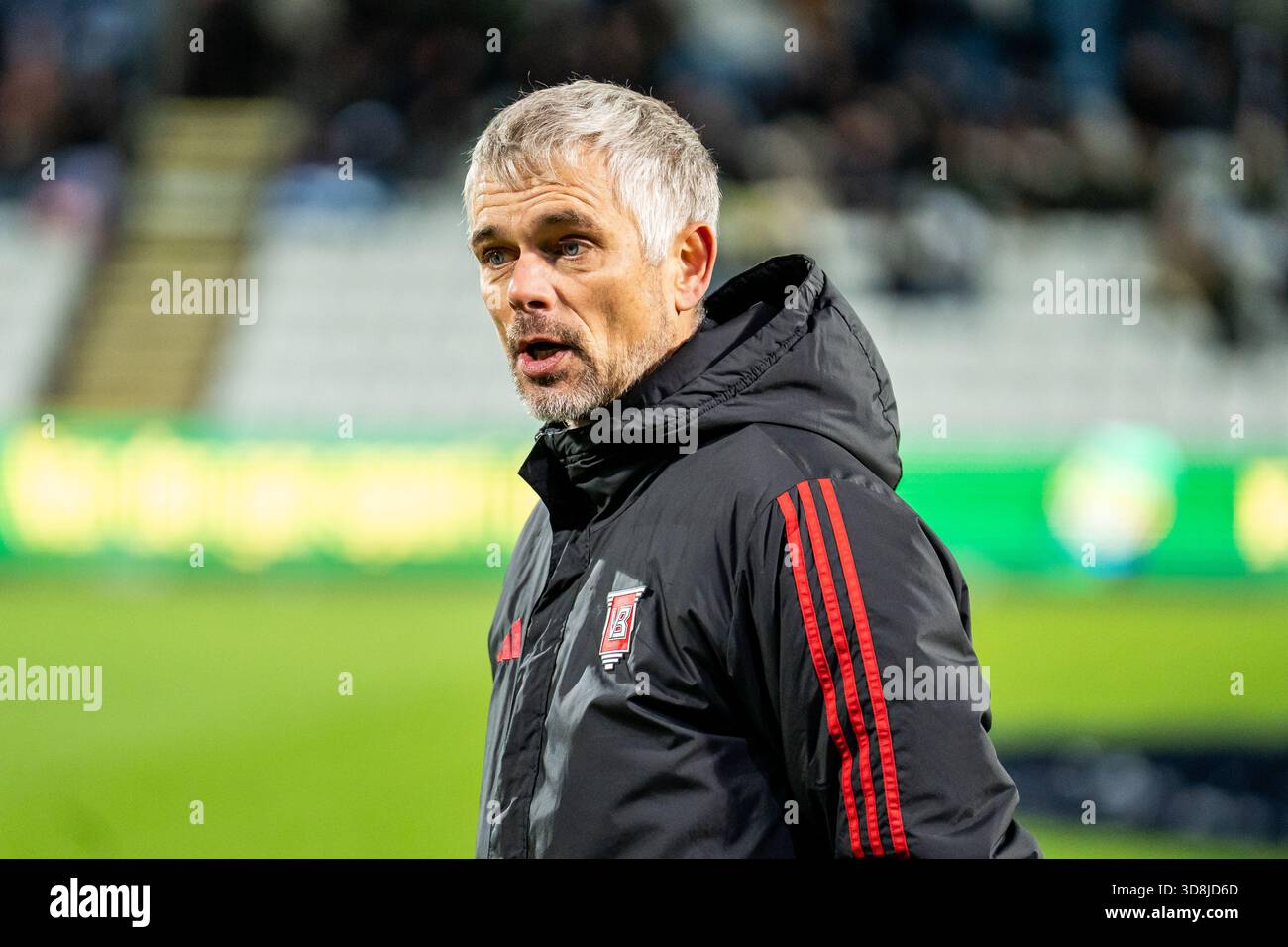 Odense, Denmark. 30th, November 2025. Assistant coach Morten Bisgaard ...