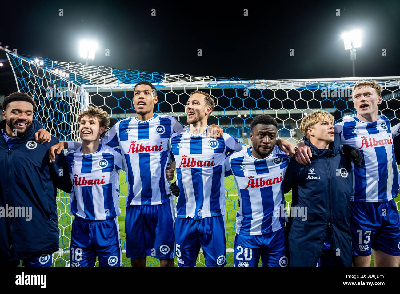 Odense, Denmark. 30th, November 2025. The players of Odense BK seen in ...