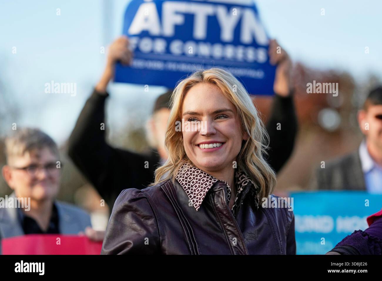 FILE - Democratic congressional candidate State Rep. Aftyn Behn, D-Nashville, attends a campaign ...