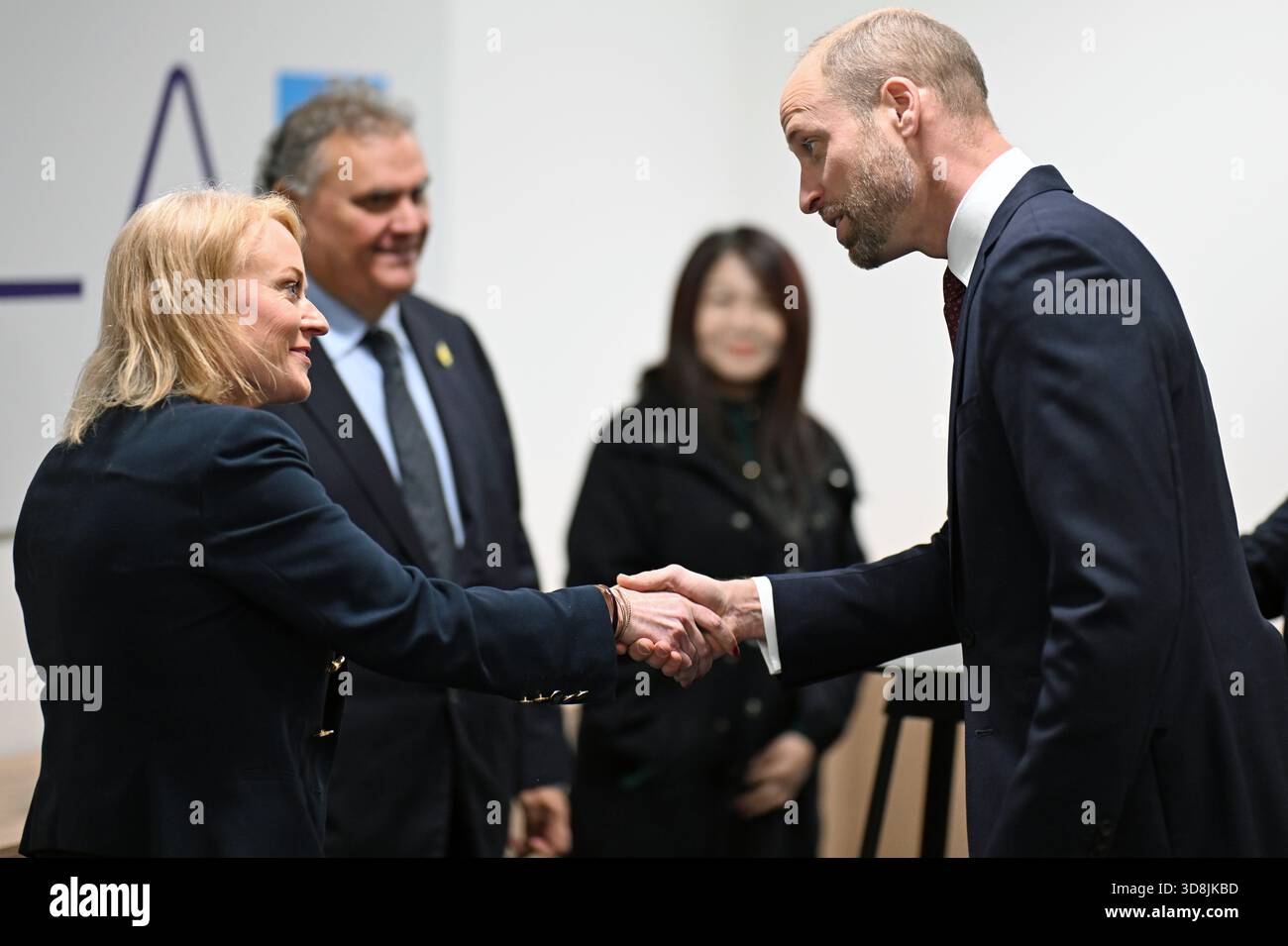 The Prince of Wales shakes hands with Rebecca Dobson of Cadence Design ...