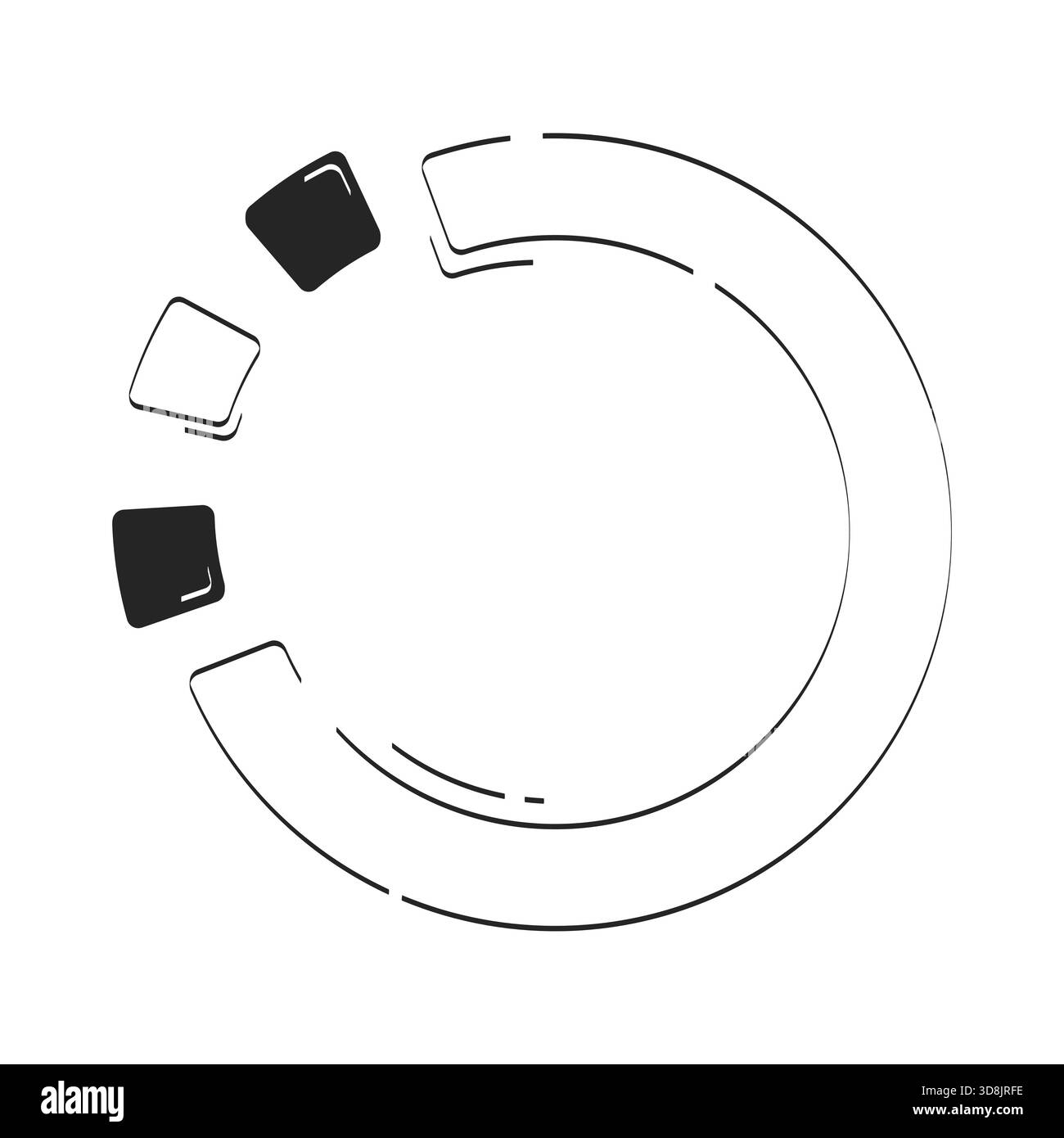 Segmented circle abstract icon circular hi-res stock photography and ...
