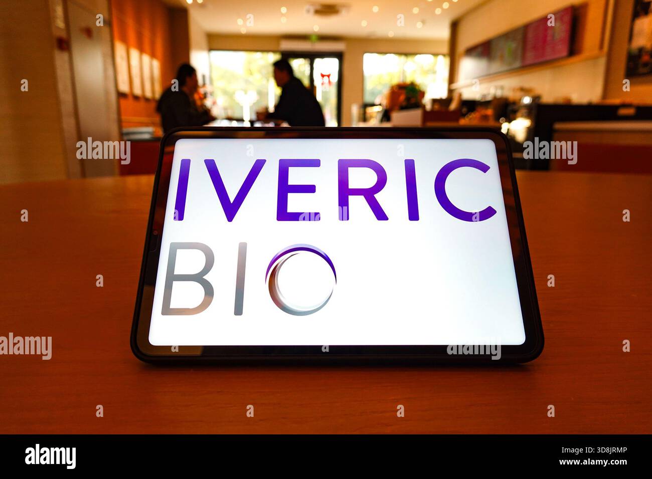 In this photo illustration, the IVERIC BIO logo is seen displayed on ...