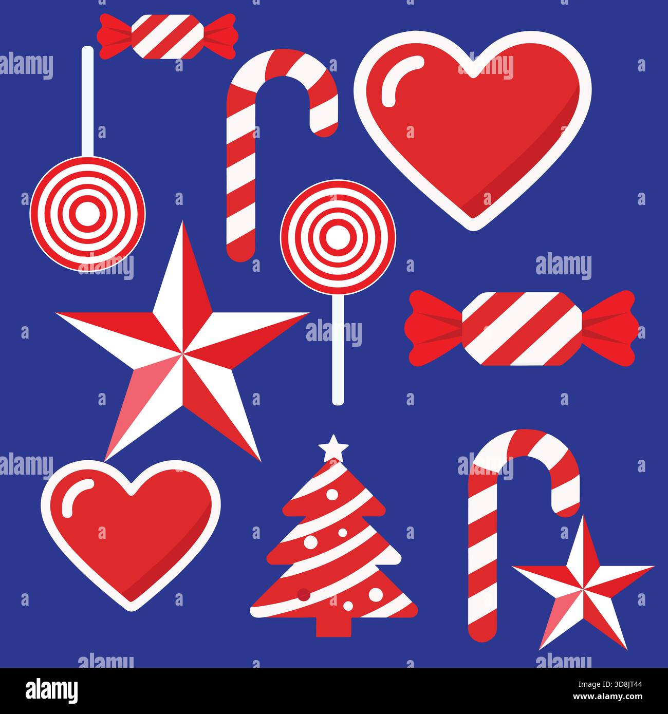 Festive christmas red candy Stock Vector Images - Alamy
