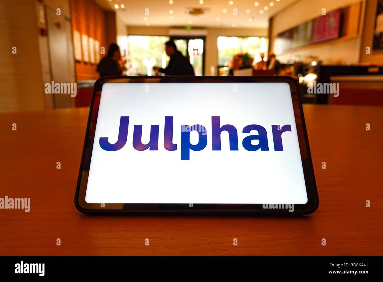 In this photo illustration, the Julphar logo is seen displayed on the ...