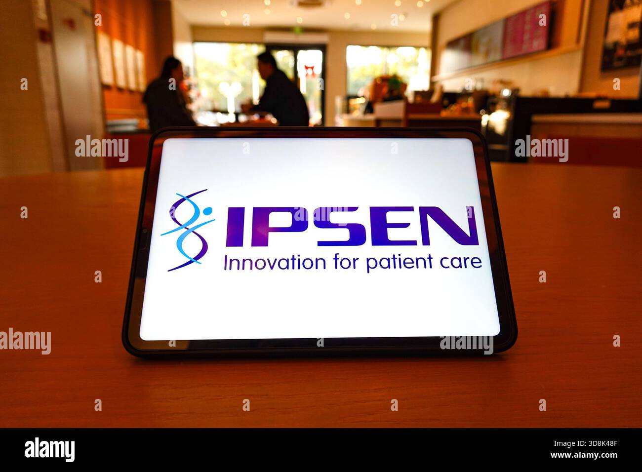 In this photo illustration, the IPSEN logo is seen displayed on the ...