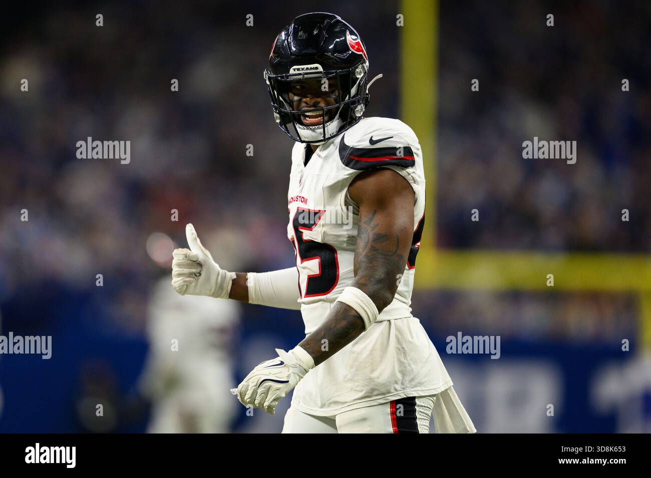 Houston Texans linebacker E.J. Speed (45) celebrates on the field ...