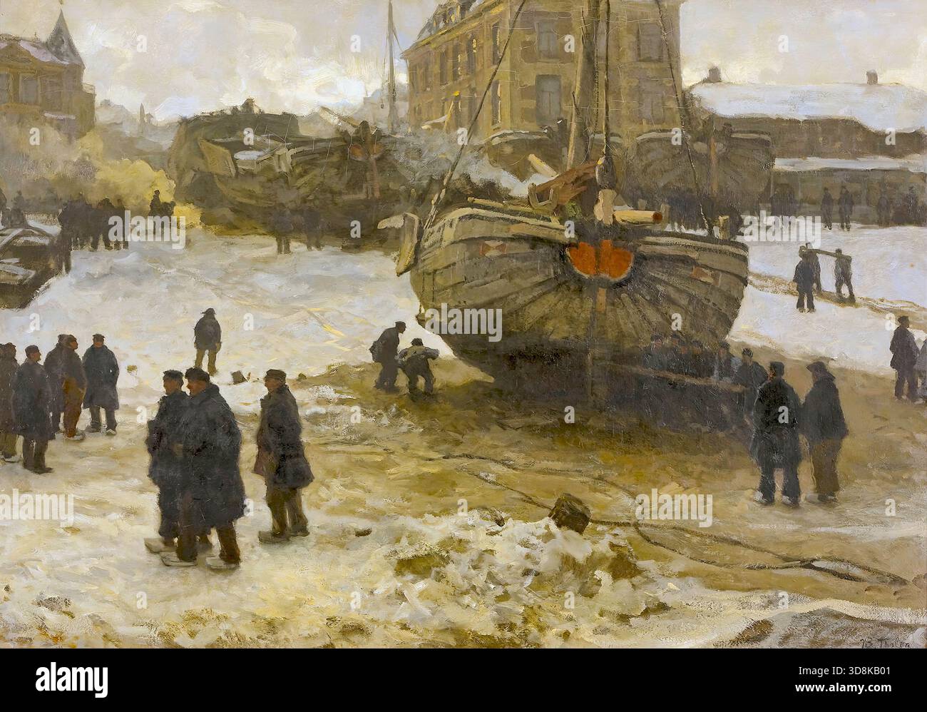 Willem Bastiaan Tholen - Bomschuiten Op Het Strand Te Scheveningen ...