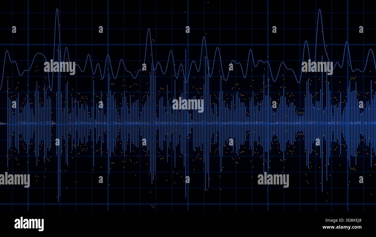 Big Data sound complex graph background. Cyber space of Audio AI ...