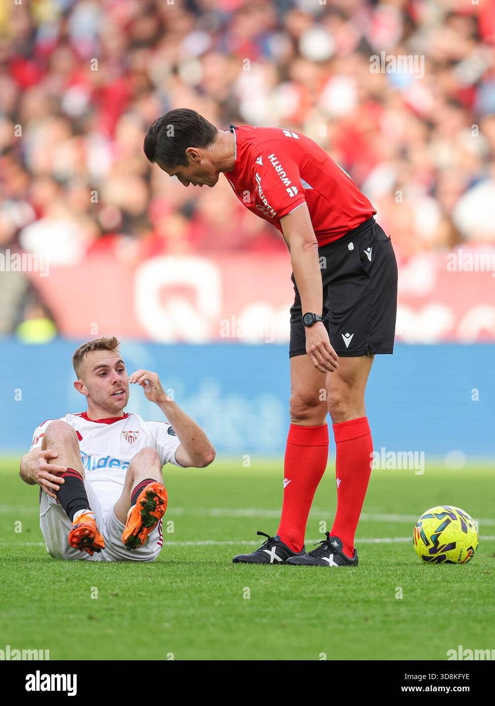 Gerard Fernandez Peque of Sevilla FC during the La Liga EA Sports match ...