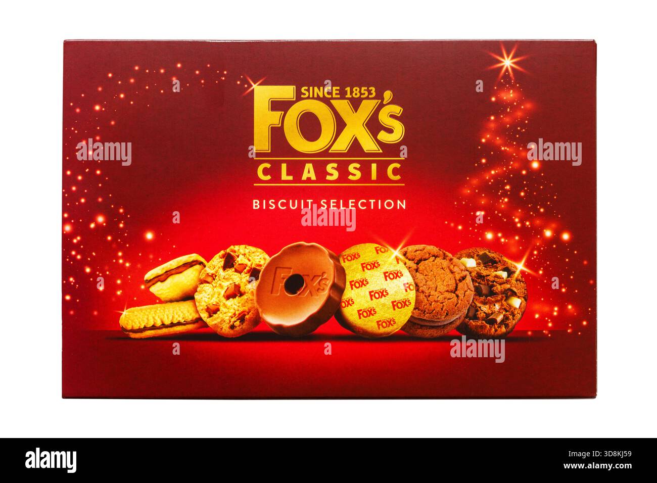 Box of Fox's Classic Biscuit Selection isolated on white background ...