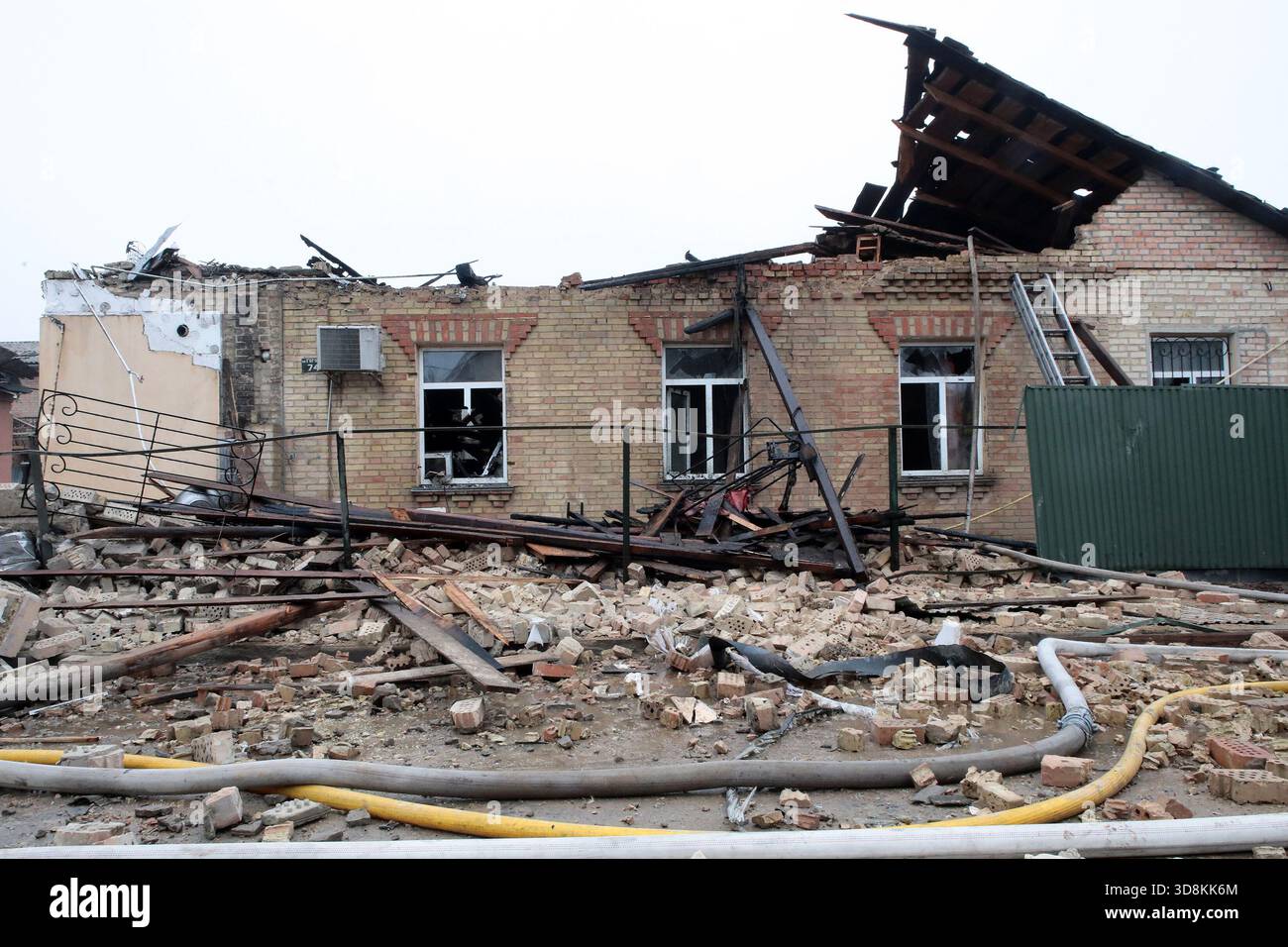 Non Exclusive: A private house destroyed in a massive missile-and-drone ...